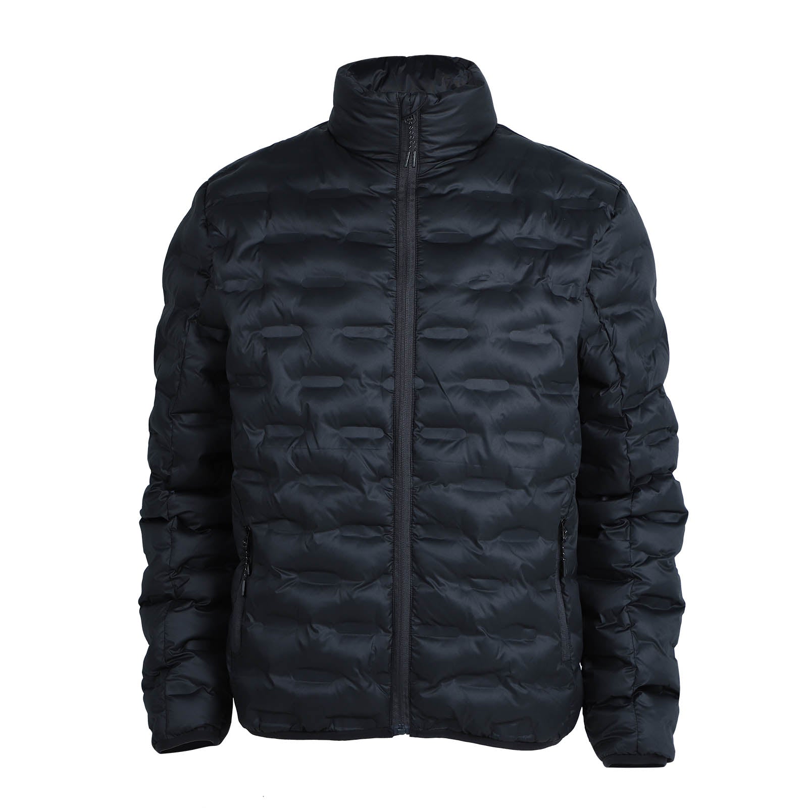 Men’s Embossed Full Zip Puffer Jacket Berber Lined - Style #MFJ147 ...